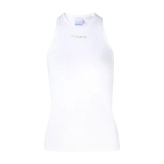 Pinko Geripptes- &auml;rmelloses Top - - Tops - Damen - Wei&szlig; - M