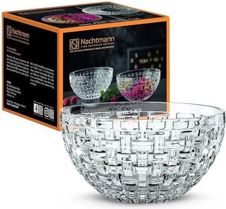 Nachtmann Schüsseln Ø 15cm, 2 Stück, Bossa Nova, 102253, Dessertschalen aus Kristallglas, Glasschüsseln spülmaschinenfest