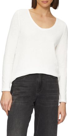 s.Oliver Langarmshirt aus Slub Yarn mit Rollkanten am Ausschnitt