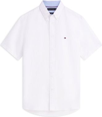 Tommy Hilfiger Kurzarmhemd aus Baumwolle und Leinen, Regular Fit in