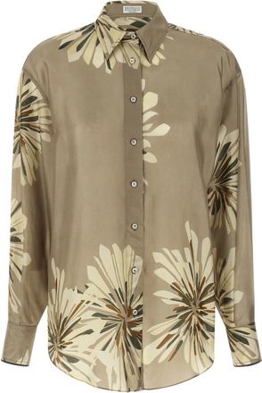 Brunello Cucinelli Femme, Blouses et Chemises, Vert, Taille: 42 FR Chemises