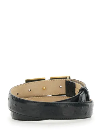 Elisabetta Franchi Womens Belt Black Leather