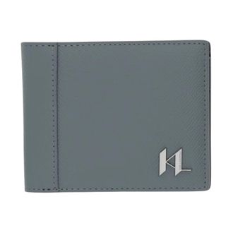 Karl Lagerfeld Portefeuille en cuir K/Monogram - Homme - Accessoires - Gris - Taille: ONE Size