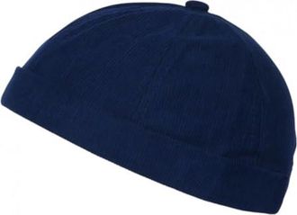Nyls Création Bonnet Docker Bleu Marine Velours Look Marin Miki Kerouak - Taille Unique - Bleu