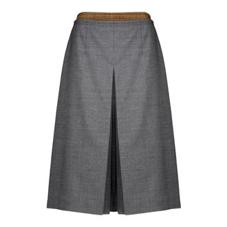 Prada Midi-Wollrock - - Skirts - Damen - Grau - M