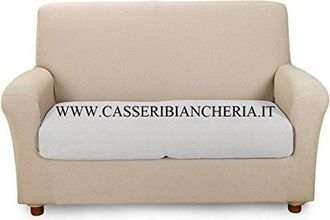Caleffi Melange Elastischer Sofabezug, Baumwolle, Naturale, 1 Posti