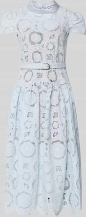 Self Portrait Midikleid aus floraler Spitze