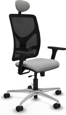 Piqueras y Crespo Stuhl f&uuml;r Kontrollzentren, mit 3D-Armen, h&ouml;henverstellbarer Lendenwirbelst&uuml;tze und festem Kopfteil, ausgestattet mit Syncro/Traslack und Schneideschau
