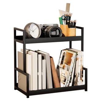 Generic Schreibtisch-Organizerregal, Schreibtischregal | Doppelschichtiger Speisekammer-Organizer | Multifunktionales Ausstellungsregal, 22x40 cm / 8,66x15,75