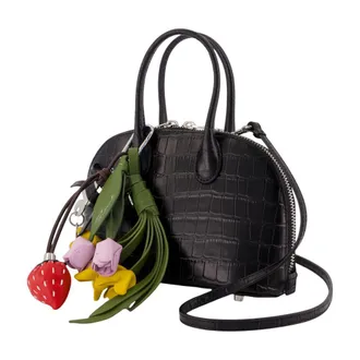Self Portrait Womens Toast Mini Bag - Self Portrait Leather Black Calfskin Handbags-Purses