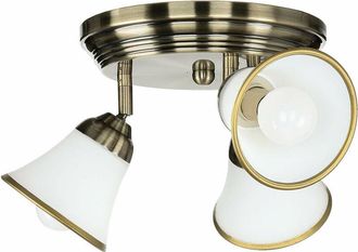 Licht-Erlebnisse Licht-erlebnisse - Lustre suspension dintérieur Grando de couleur bronze au design antique de style Art nouveau à 3 lumières - Bronze, blanc