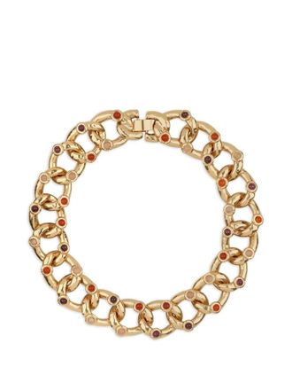 Gas Bijoux Mitsi Gold Plated And Cabochons Necklace