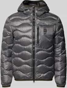 Blauer Steppjacke mit Zweiwege-Rei&szlig;verschluss Modell WAVE