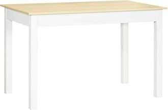HOMCOM Homcom - Table à manger grand plateau 4-6 personnes dim. 119L x 70l x 75H cm blanc aspect bois clair