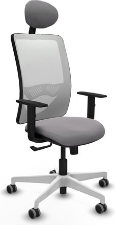Piqueras y Crespo Stuhl aus Pc Mesh Zulema mit 1D-Armen, h&ouml;henverstellbarer Lendenwirbelst&uuml;tze und festem Kopfteil, ausgestattet mit Sincro 3 Positionen und Schneidesch