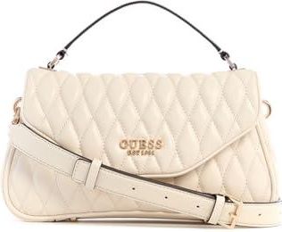 Guess sac &agrave; &eacute;paule bandouli&egrave;re sac &agrave; main Valla Top Handle Flap Bag Bone &eacute;cru