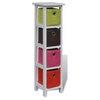 Les Tendances Chiffonnier 4 tiroirs bois blanc Finess