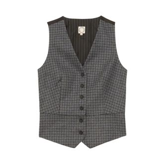 Ines De La Fressange Sanite Karierter Weste - - Jackets - Damen - Grau - M