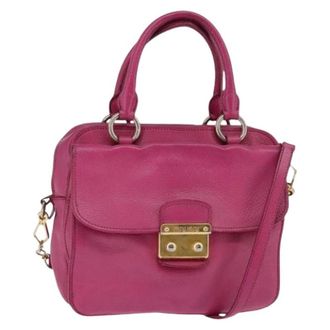 Miu Miu Pre-owned Leder Handtaschen - - Pre-owned - Damen - Rosa - ONE SIZE