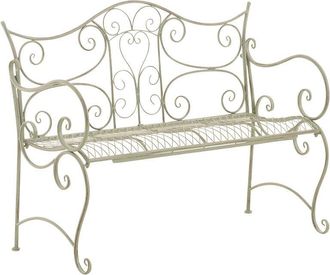 Clp Banc de jardin de style rustique en laquée laqué avec banc externe diverses couleurs Couleur : Vert antique