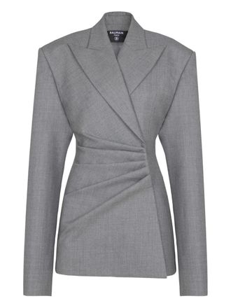 Balmain Blazer mit steigendem Revers - Grau