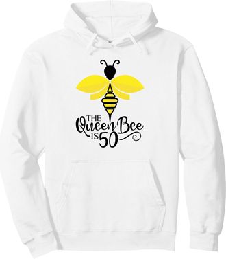 BDAZ 50. Geburtstag The Queen Bee is 50 Years Old Bumblebee Pullover Hoodie