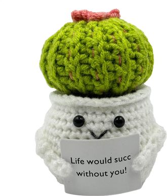 Generic Stricker Pflanzentopf - Handgefertigte Häkeln Sukkulenten, Minii -Topfpflanzen, Künstliches Häkelndekor | Nette Kleine Häkelte Topf -Sukkulenten Für B