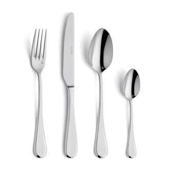 Bloomingdale's M&eacute;nag&egrave;re 48 couverts de table pour 12 personnes - Dunes - Acier inoxydable 18/10, Finition Miroir, Epaisseur 3 mm - Inox