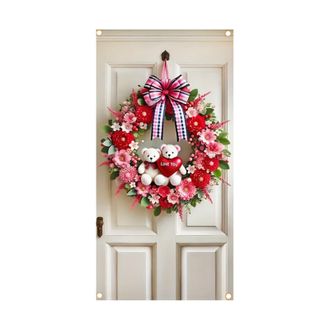 Generico T&uuml;rkranz zum Valentinstag, romantische Dekoration f&uuml;r Partys, 180 x 90 cm, Dekoration zum Valentinstag, f&uuml;r Hauptt&uuml;r, Fenster, Haus und Wohnung