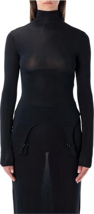 Jean Paul Gaultier Femme, Tops, Bleu, Taille: 40 FR Garter Top