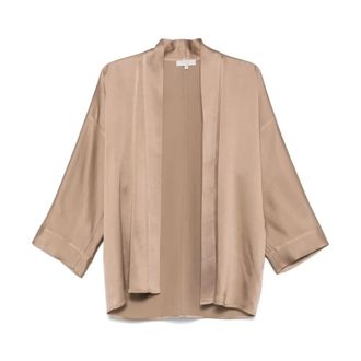 Antonelli Braunes Langarm-G&uuml;rtelhemd - - Blouses & Shirts - Damen - Braun - M