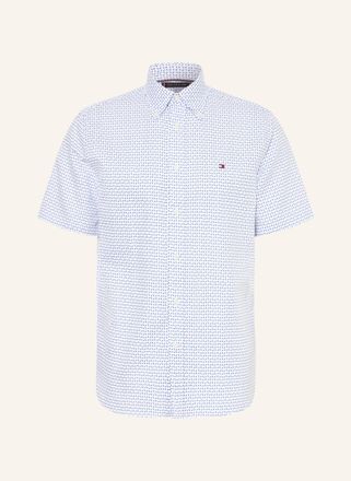 Tommy Hilfiger Kurzarm-Hemd Regular Fit Mit Leinen weiss