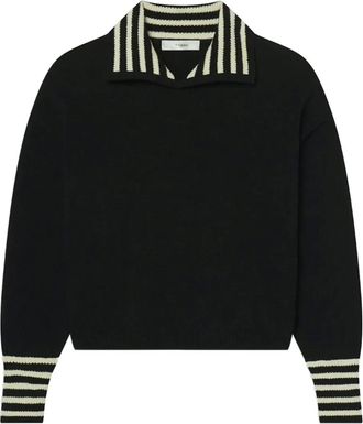 Frame Denim Gestreifter Sailor Pullover - Schwarz