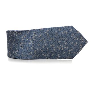 Canali Krawatte mit Blattmuster - - Accessories - Herren - Blau - ONE SIZE