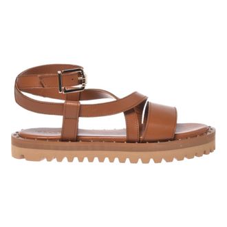 Baldinini Femme, Chaussures, Brun, Taille: 39 EU Sandale en cuir