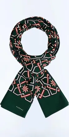 Fursac Écharpe en laine à imprimé - Taille Unique - Homme