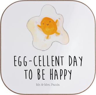 Mr. & Mrs. Panda Tassen Untersetzer Spiegelei Ei - Geschenk, Lustige Sprüche, Liebe, Glas, Coaster, für Gläser, gläseruntersetzer, Tischuntersetzer, Schön, Tag, Glückl
