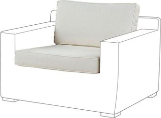 Beliani Beliani - Ensemble de Housses de Coussins pour Fauteuil en Tissu Ext&eacute;rieur Jardin Assise et Dossier Blanc Ardea