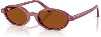 Ray-Ban Khal Bio-based Sonnenbrillen Violett Havana Fassung Braun Glas 48-20