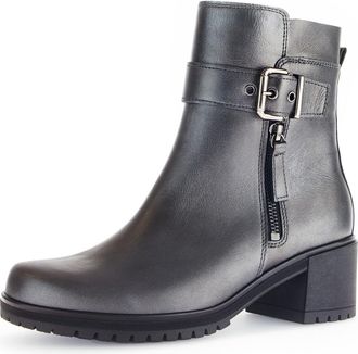 Gabor Damen Biker Boots, Frauen Stiefeletten,Best Fitting,uebergangsstiefel,hoch,Stiefel,Bootee,Booties,halbstiefel,antiksilber,38.5 EU / 5.5 UK