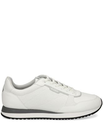 BOSS baskets à empiècements perforés - Blanc