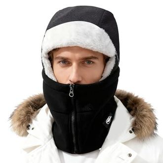 Generico Couvre-visage pour climats froids, chapeau thermique de protection - capuche thermique pour homme avec cache-cou | pour cyclisme, randonn&eacute;e, course, c