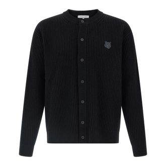 Maison Kitsuné Herren, Strickwaren, Schwarzk, MGröße