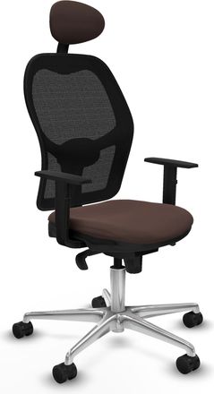 Piqueras y Crespo Jorquera Verwaltungsstuhl mit 1D-Armen, h&ouml;henverstellbarer Lendenwirbelst&uuml;tze und festem Kopfteil, ausgestattet mit 5 Positionen und injiziertem Schau