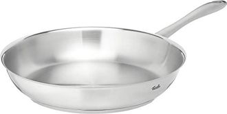 FISSLER Catania Poêle en Acier Inoxydable (Ø 28 cm), Poêle à Queue Non Revêtue, Sauteuse, Idéale pour Une Cuisson Croustillante, pour Tout Type de Feu - Y Com