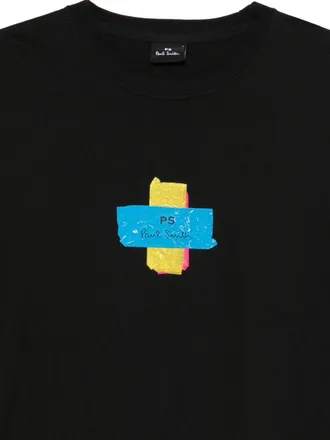 Paul Smith Graphic-Print Cotton T-Shirt - Black