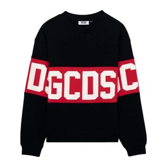 GCDS Band Logo Crewneck - - Sweatshirts & Hoodies - Herren - Schwarzk - 2XS