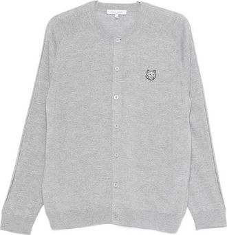 Maison Kitsun&eacute; Cardigan - Gris Clair
