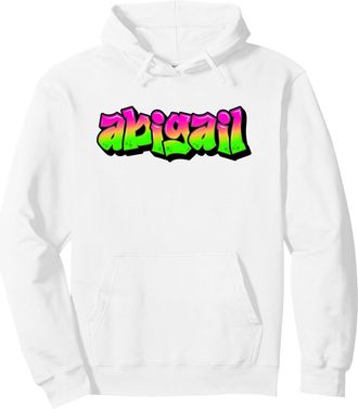 BDAZ Abigail Graffiti Personalisierter Name Gr&uuml;n Rosa Frauen M&auml;dchen Pullover Hoodie
