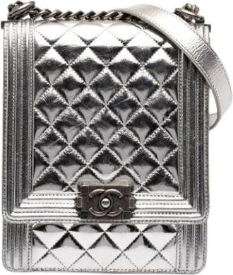 Chanel Pre-owned The Boy Flap - Femme - Pre-owned - Gris - Taille: ONE Size